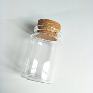 Luo House 3pcs 80ml Small Glass Bottles Vials Jars Glass with Cork Stopper Storage Bottle 80ml 47x70mm(1.85x2.75inch)