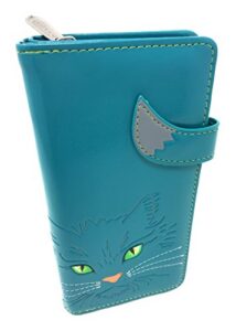 shag wear large women’s wallet green eyes kitty