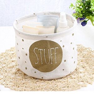 storage box,ieason cotton linen desktop storage basket sundries storage box (b)