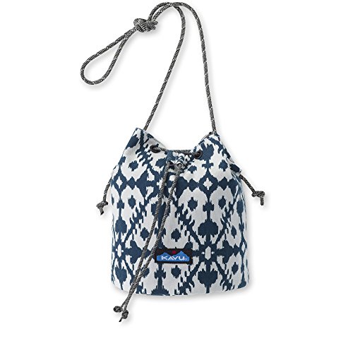 KAVU Bucket Bag Canvas Sling Purse Bag - Blue Blot