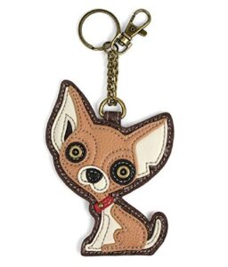 chala key fob”chihuahua” brown