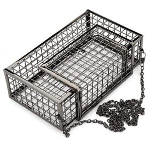 YYW Women Chain Crossbody Bags Iron Cage Metal Hollow Out Cage Evening Clutch (Black)