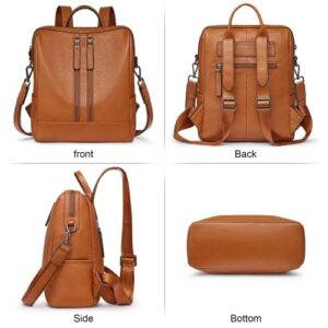 S-ZONE Women Genuine Leather Backpack Casual Convertible Shoulder Bag Purse