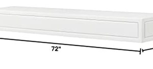 Pearl Mantels White Sarah Mantel Shelf, 72-Inch, Paint