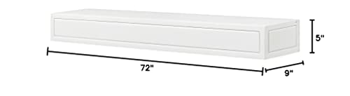 Pearl Mantels White Sarah Mantel Shelf, 72-Inch, Paint