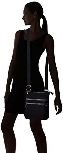 Baggallini Womens Comrade 3-zip Crossbody Cross Body Handbag, Black With Sand Lining, One Size US