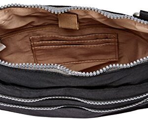 Baggallini Womens Comrade 3-zip Crossbody Cross Body Handbag, Black With Sand Lining, One Size US