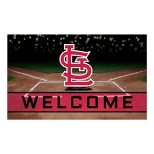 fanmats 21934 team color crumb rubber st. louis cardinals door mat, 1 pack