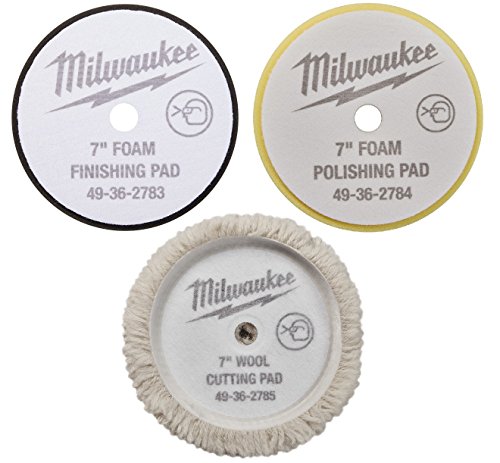 Polishing and Finishing Pad Kit 49-36-2783, 49-36-2784, 49-36-2785 for Milwaukee M18 Polisher (2738) 7" inch - NEW