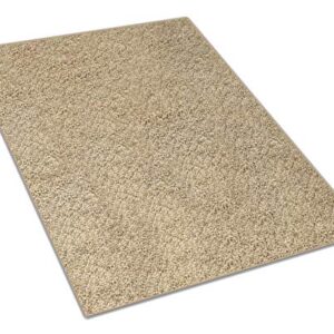 4'x8' - Speckled Saw Dust ECONOMICAL Solutions Collection | Custom Carpet Area Rugs & Runners - 25 Oz. Soft Textured 100% PureColor BCF Polyester. FHA Approved-CRI Green Label-Made in U.S.A.