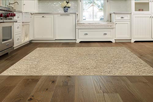 4'x8' - Speckled Saw Dust ECONOMICAL Solutions Collection | Custom Carpet Area Rugs & Runners - 25 Oz. Soft Textured 100% PureColor BCF Polyester. FHA Approved-CRI Green Label-Made in U.S.A.