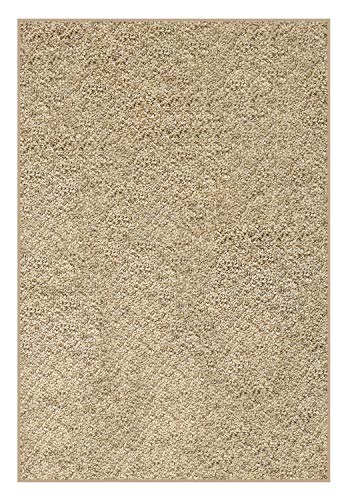 4'x8' - Speckled Saw Dust ECONOMICAL Solutions Collection | Custom Carpet Area Rugs & Runners - 25 Oz. Soft Textured 100% PureColor BCF Polyester. FHA Approved-CRI Green Label-Made in U.S.A.