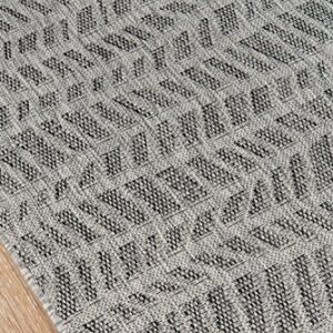 Novogratz by Momeni Villa Collection Emilia Indoor/Outdoor Area Rug, 2'0" x 3'0", Grey, Model:VILLAVI-05GRY2030