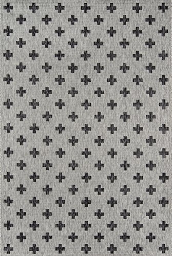 Novogratz by Momeni Villa Umbria Indoor Outdoor Rug, 5'3" x 7'6", Grey