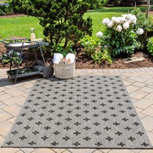 Novogratz by Momeni Villa Umbria Indoor Outdoor Rug, 5'3" x 7'6", Grey