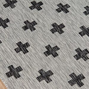 Novogratz by Momeni Villa Umbria Indoor Outdoor Rug, 5'3" x 7'6", Grey