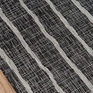 Novogratz Villa Collection Sicily Indoor/Outdoor Area Rug, 5'3" x 7'6", Charcoal