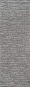 novogratz villa collection emilia indoor/outdoor area rug, 2’7″ x 7’6″ runner, grey