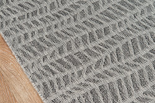 Novogratz Villa Collection Emilia Indoor/Outdoor Area Rug, 2'7" x 7'6" Runner, Grey