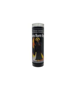 santa muerte negra fixed candle religious