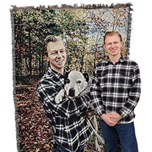 Pure Country Weavers Personalized Woven Photo Blanket - Not Printed - Custom Gift Picture Tapestry Throw - Made in The USA (72x54)