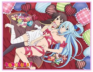 great eastern entertainment konosuba- aqua & megumin sublimation throw blanket, multicolor