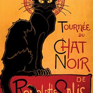 PalaceLearning Tournée du Chat Noir by Theophile Alexandre Steinlen - 1896 - The Black Cat - Vintage Poster Print (Laminated, 18" x 24")