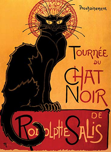 PalaceLearning Tournée du Chat Noir by Theophile Alexandre Steinlen - 1896 - The Black Cat - Vintage Poster Print (Laminated, 18" x 24")