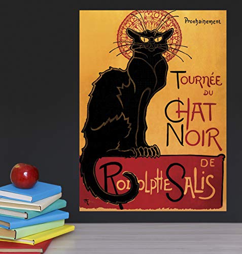 PalaceLearning Tournée du Chat Noir by Theophile Alexandre Steinlen - 1896 - The Black Cat - Vintage Poster Print (Laminated, 18" x 24")