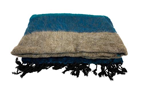 Extra Soft Yak Wool Blend Blanket/Throw - Made in Nepal Size 48" x 96"