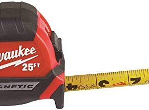 Milwaukee Tool 48-22-7125 Magnetic Tape Measure 25 ft x 1.83 Inch, 2 Pack