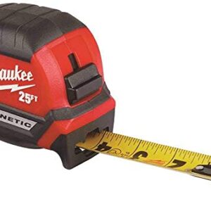 Milwaukee Tool 48-22-7125 Magnetic Tape Measure 25 ft x 1.83 Inch, 2 Pack