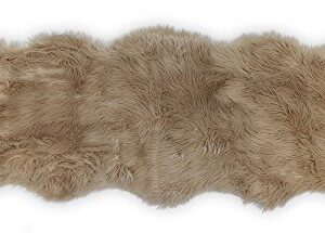 Nouvelle Legende® Faux Fur Sheepskin Premium Rug Duo (23 in. X 73 in.) Tan