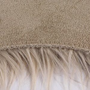 Nouvelle Legende® Faux Fur Sheepskin Premium Rug Duo (23 in. X 73 in.) Tan