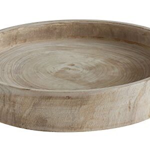 Creative Co-Op Paulownia Wood Hand Carved Tray