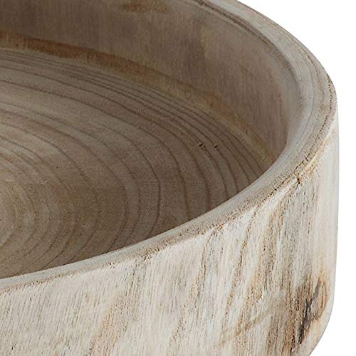 Creative Co-Op Paulownia Wood Hand Carved Tray