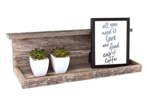 barnwoodusa rustic shelf, hanging wooden wall ledge, country home decor