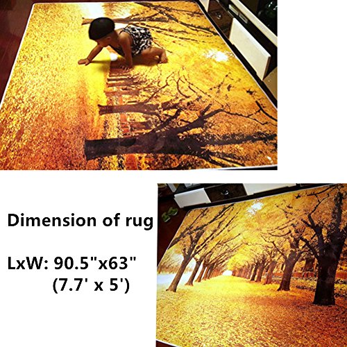 ZaH Thin Area Rug Non-Slip Doormat Carpet Printing Rug for Living Room, Bedroom, Kitchen, Bathroom (2x3-19.7"x31.5", Lotus Pond)