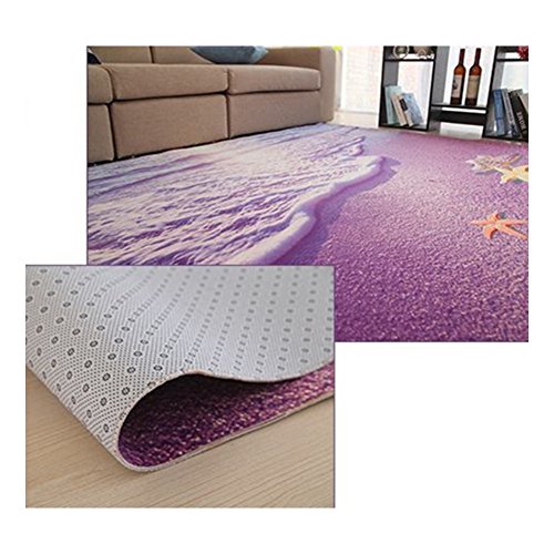 ZaH Thin Area Rug Non-Slip Doormat Carpet Printing Rug for Living Room, Bedroom, Kitchen, Bathroom (2x3-19.7"x31.5", Lotus Pond)