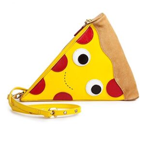 kidrobot yummy world leather pizza clutch purse bag