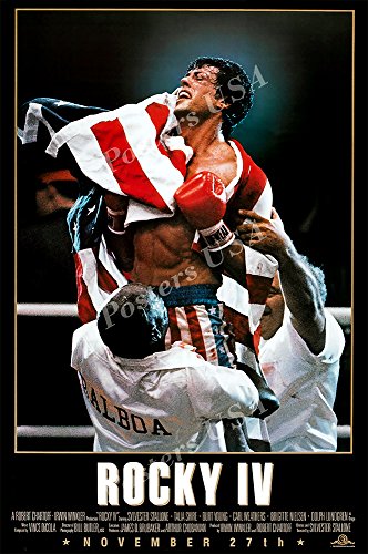 Posters USA Rocky IV 4 Movie Poster GLOSSY FINISH - MOV023 (24" x 36" (61cm x 91.5cm))