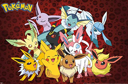 Trends International Pokémon - Favorites Wall Poster, 22.375" x 34", Unframed Version