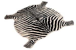 townssilk area rug faux zebra print rug 4.3×4.7 feet rug/mat/carpets for home