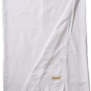 Bersuse 100% Cotton - Anatolia XL Throw Blanket Turkish Towel - 61 x 82 Inches, White