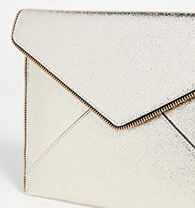 Rebecca Minkoff Women's Leo Clutch, Champagne, Gold, Metallic, One Size