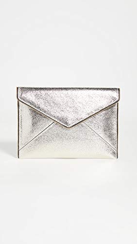 Rebecca Minkoff Women's Leo Clutch, Champagne, Gold, Metallic, One Size