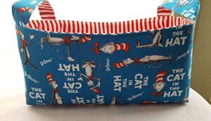 long diaper caddy storage container basket fabric organizer bin – nursery decor – dr seuss the cat in the hat