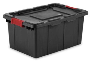 sterilite® 60 qt./15 gal. industrial utility storage bin – black