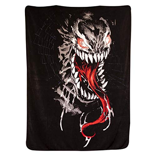 Marvel Venom 60 x 40 Inches Fleece Throw Blanket - Novelty Home and Collectible Accessories - Unique Token for Birthdays, Holidays, House Warming Parties