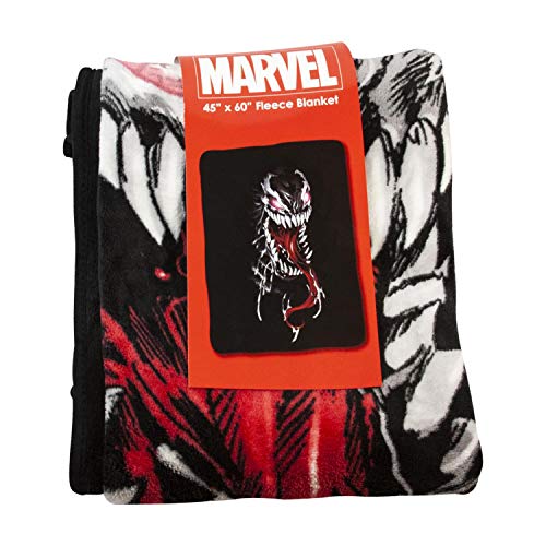 Marvel Venom 60 x 40 Inches Fleece Throw Blanket - Novelty Home and Collectible Accessories - Unique Token for Birthdays, Holidays, House Warming Parties